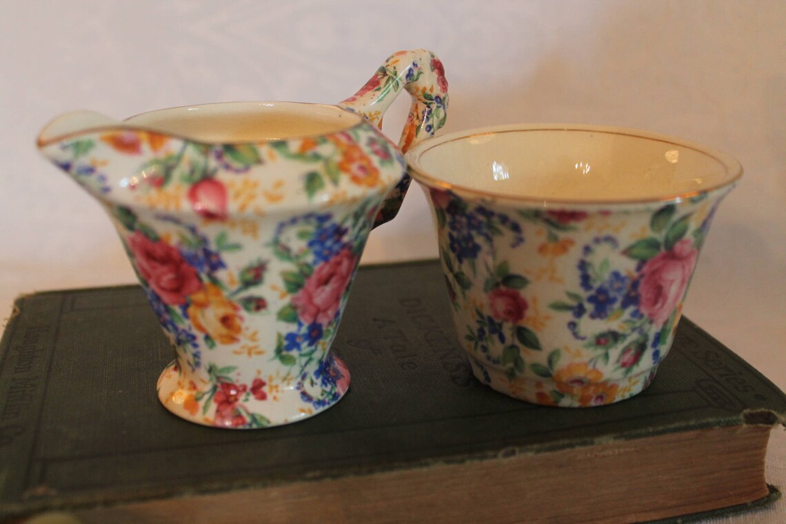 James Kent LTD Longton Breakfast Creamer and Sugar Bowl Set - Rasalynde ...