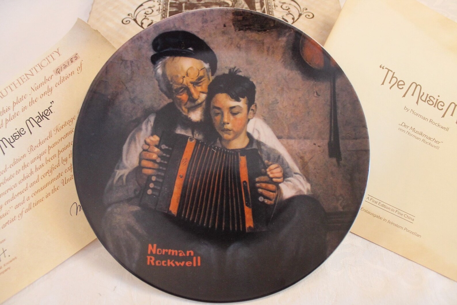 1981 Norman Rockwell's the Music Maker - Etsy