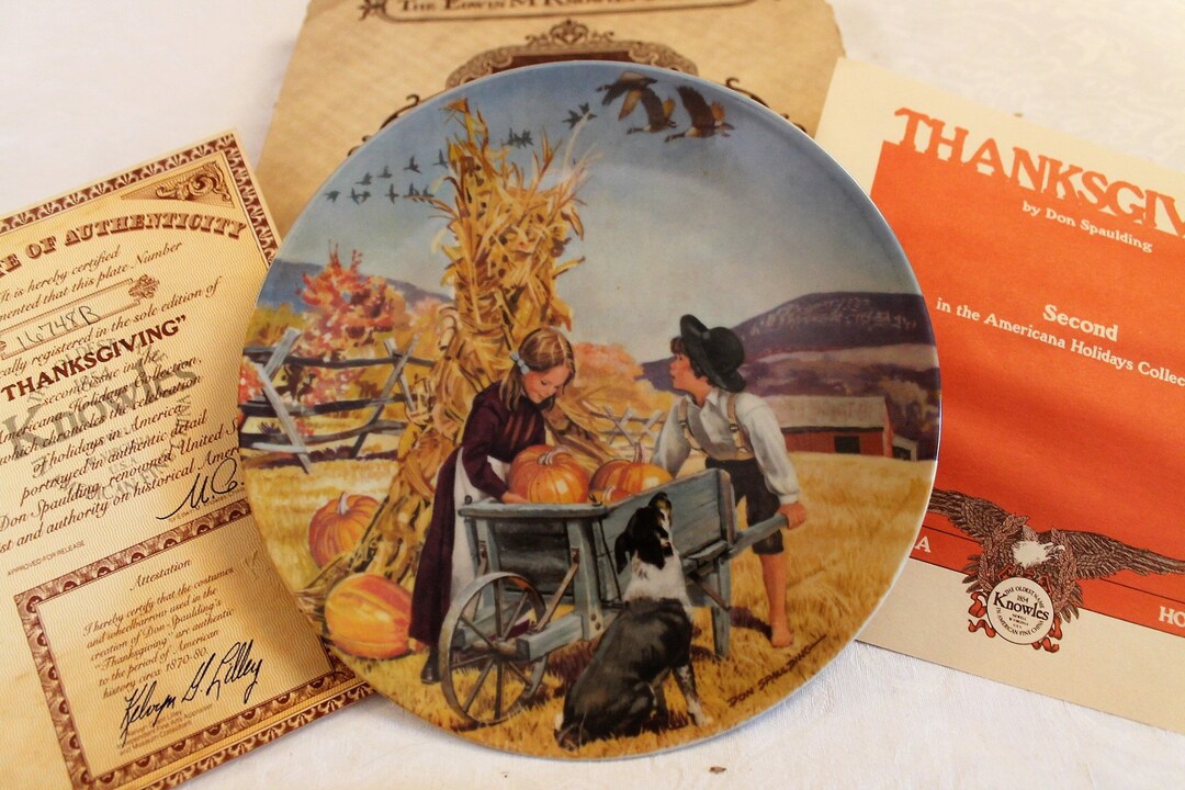 1979 Don Spaulding's "thanksgiving" 8.5" Collector Plate - Second Issue ...