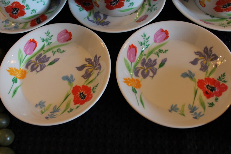 Set of 7 Sigma Tastesetter Tea Cups and Saucers Primavera - Etsy