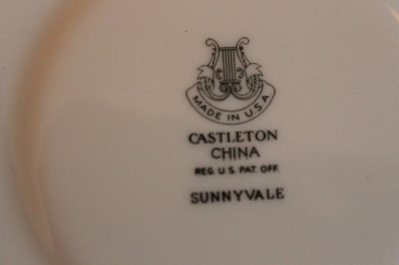 Castleton China 6" Saucer Plate - Sunnyvale Pattern, Vining Roses and ...