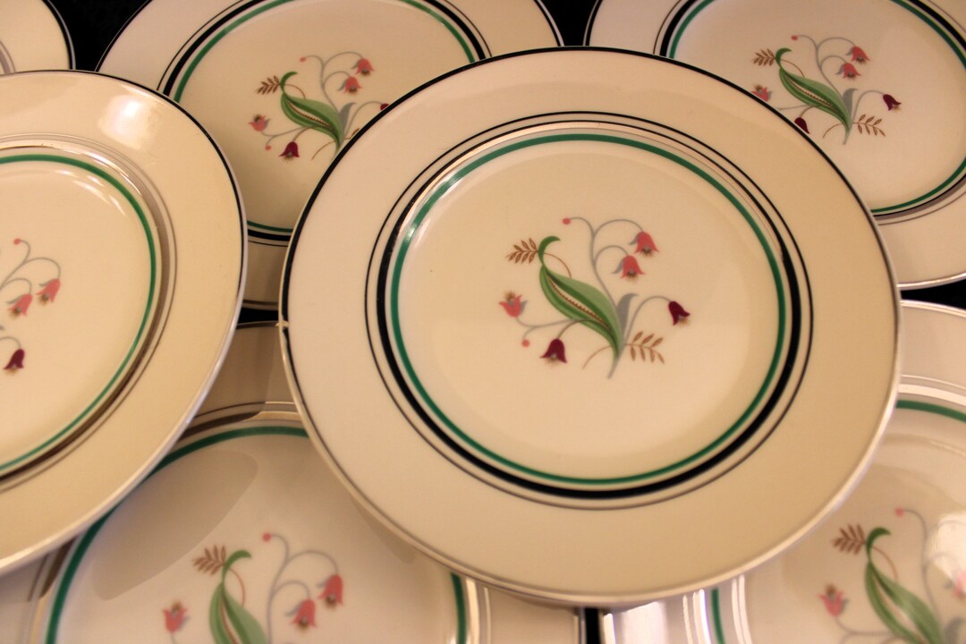 Set of 8 Syracuse China 6.25" Bread or Dessert Plates - Corabel Pattern ...