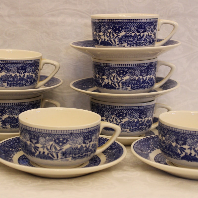 Blue Willow Tea Set - Etsy