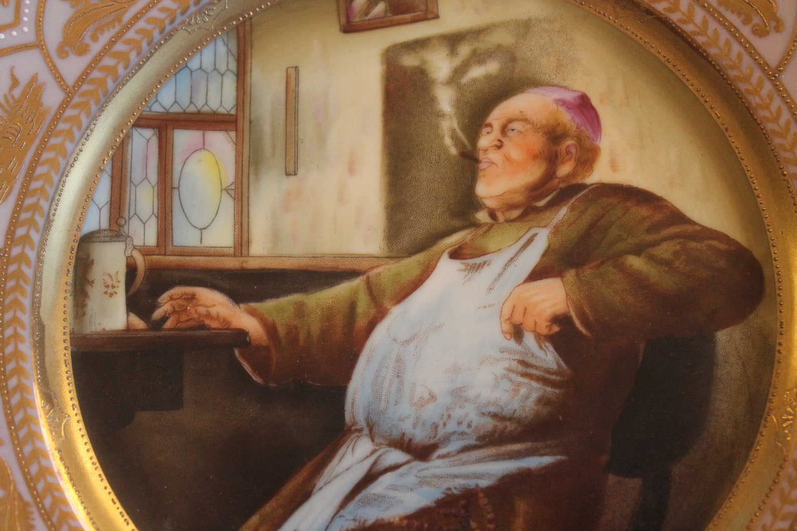 Beautiful Antique Porcelain 9.25 Monk Cabinet Plate - Etsy