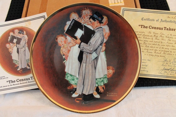 1984 Norman Rockwell's the Census Taker 7th Issue in the | Etsy