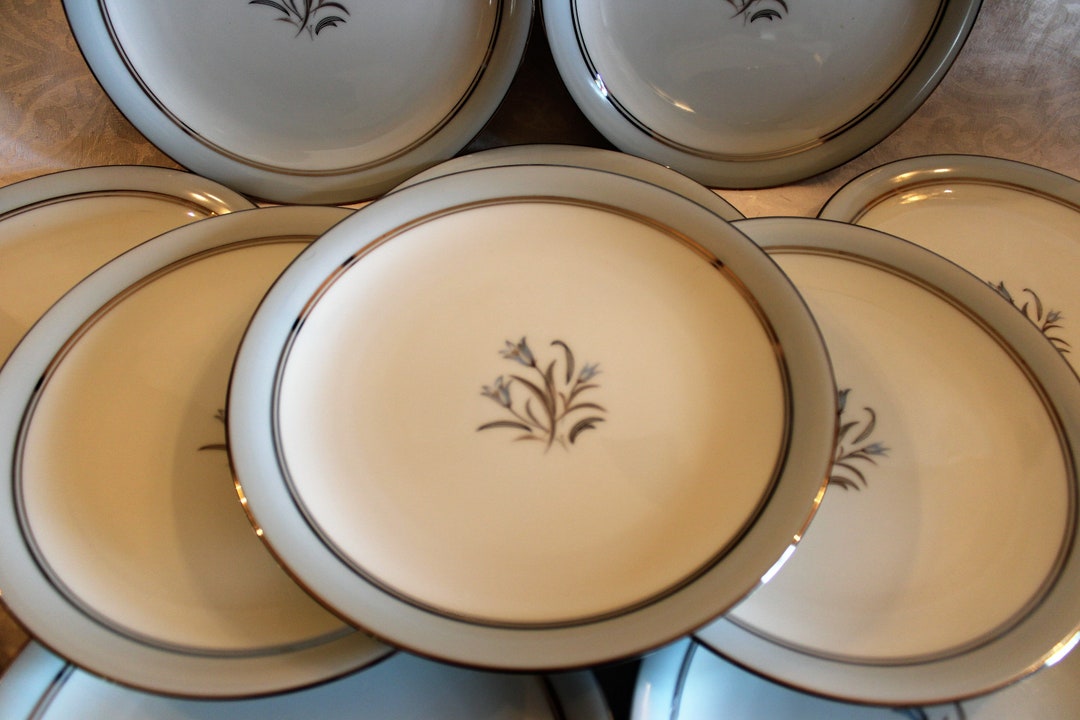 Set of 12 Noritake China 8 Salad Plates Bluebell 5558 Pattern, Blue ...