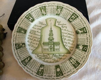 Sports Theme Gold Floral Filigree Surround 1966 Calendar Plates ...