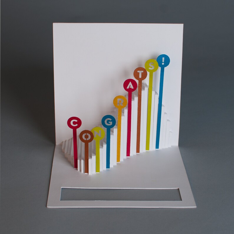 Congrats! Pop-up Card - Etsy