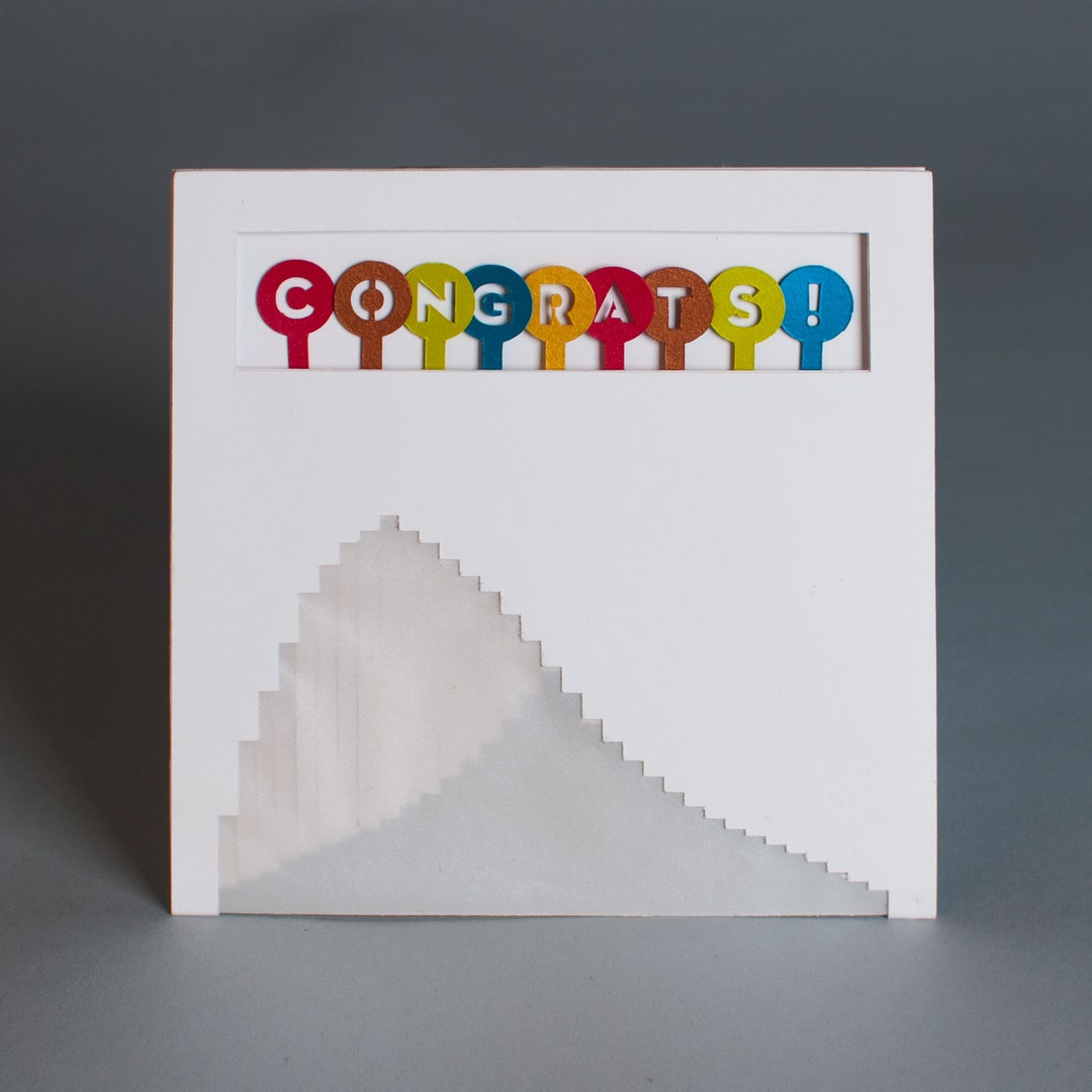 Congrats! Pop-up Card - Etsy