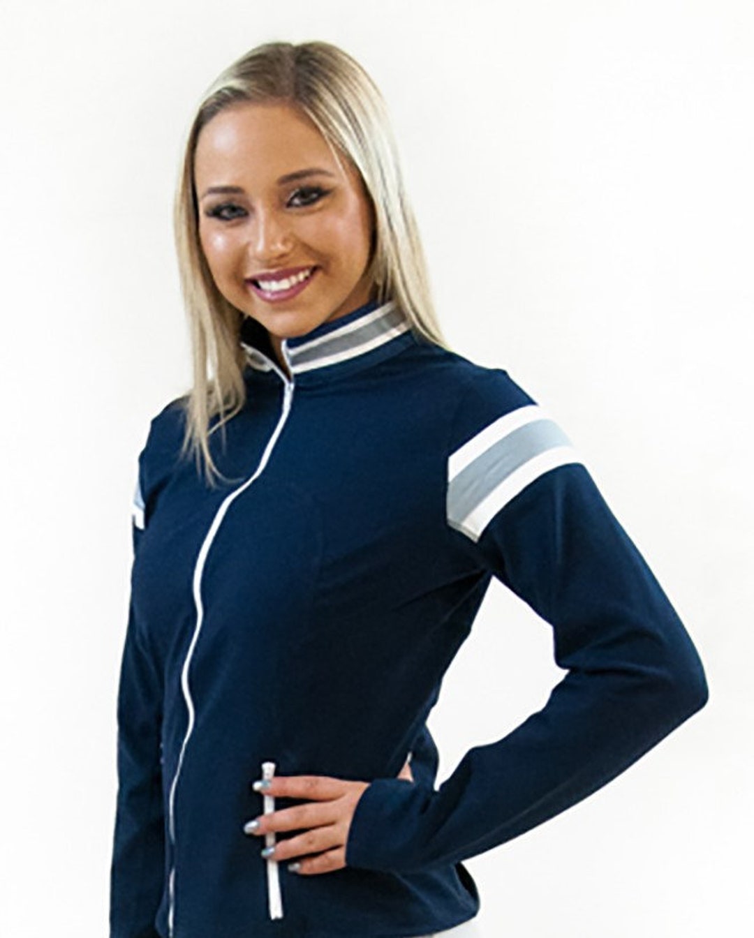 Star Girl Women's Yoga Track Jacket Navy Blue - Etsy