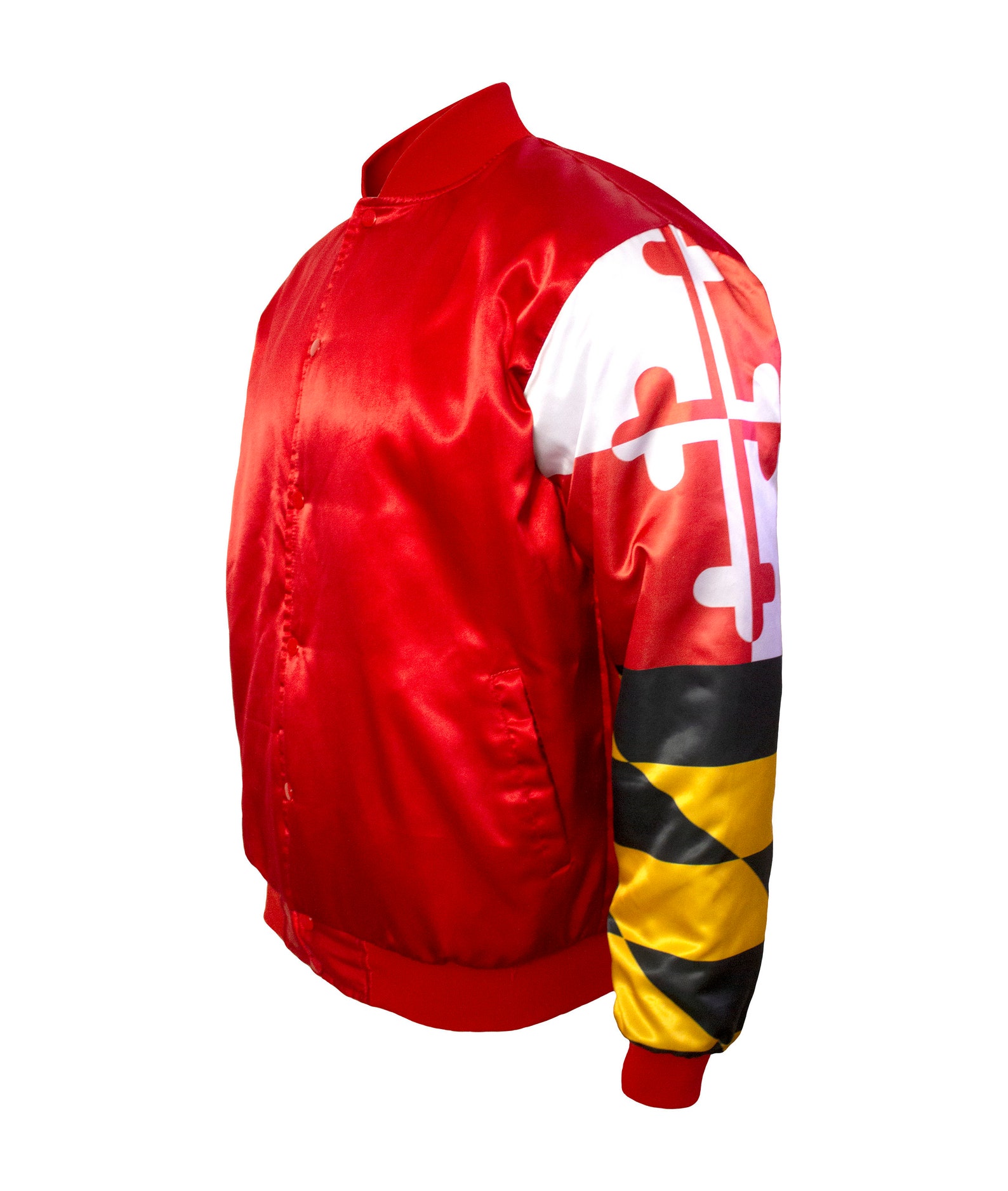 Maryland Flag Men's Satin Button-up Bomber Jacket - Etsy
