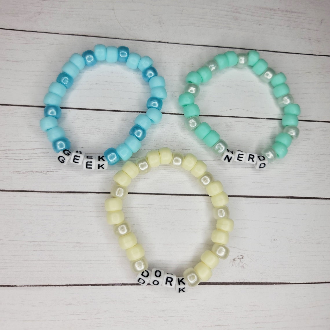 Geek Nerd Dork Kandi Bracelets Best Friend BFF Y2K Kawaii - Etsy UK