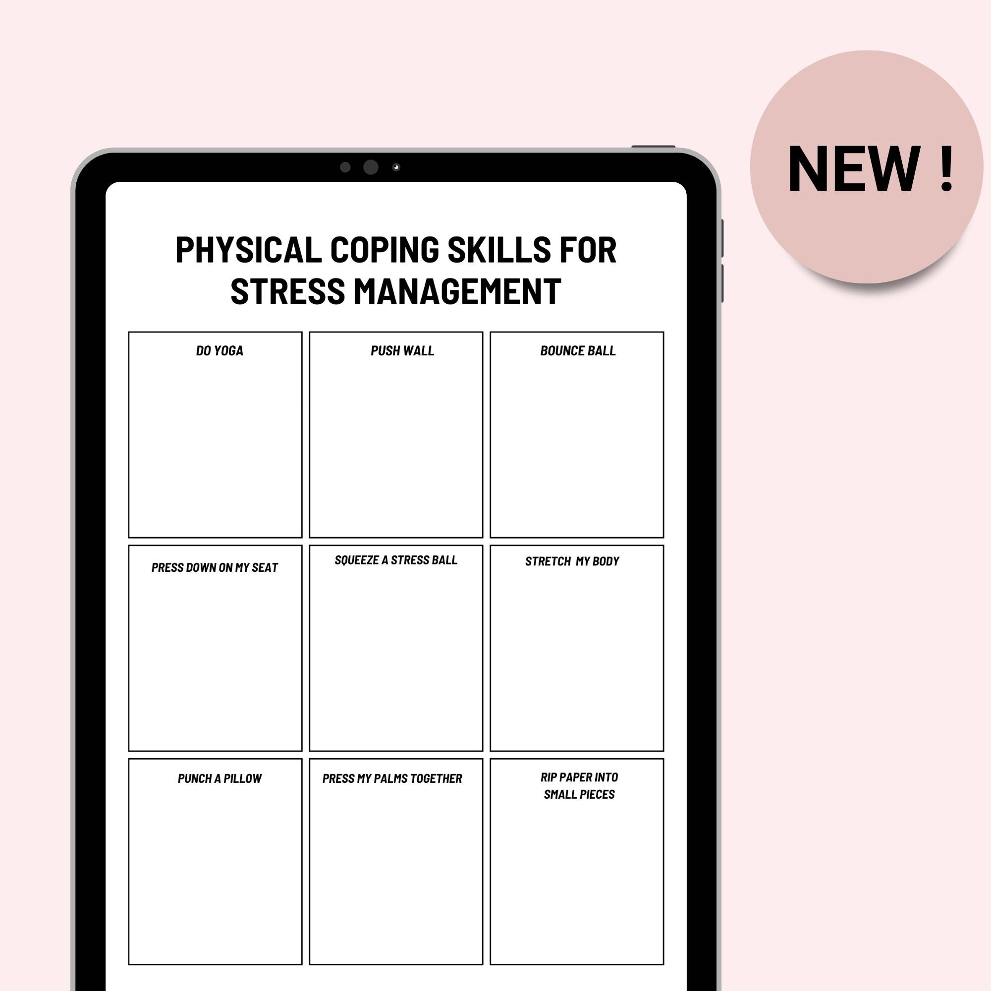 STRESS MANAGEMENT JOURNAL, Digital Coping Skills Journal, Fillable ...
