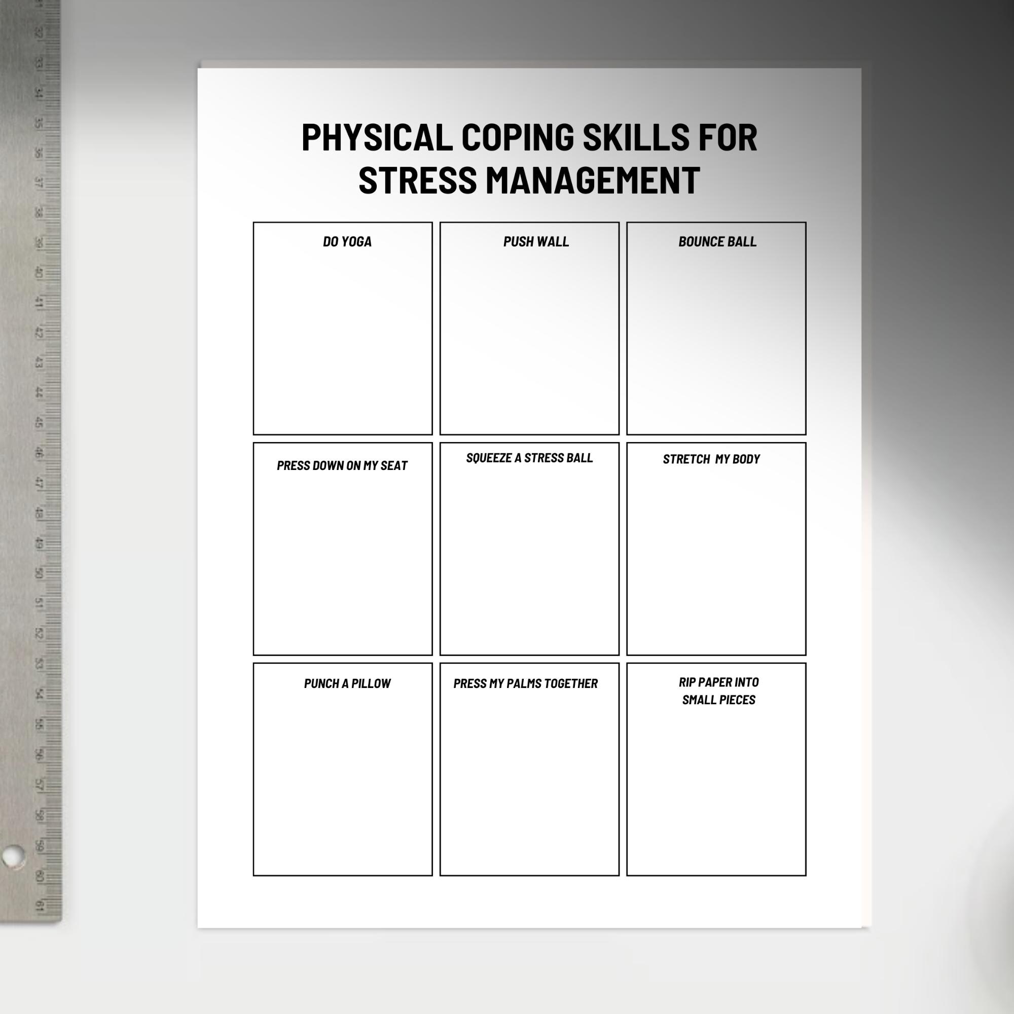 STRESS MANAGEMENT JOURNAL, Digital Coping Skills Journal, Fillable ...