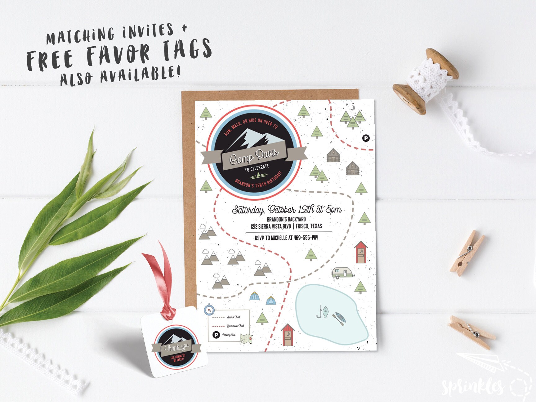 Printable Ad-lib Thank You Cards - Camping Theme - Thank You Cards for ...