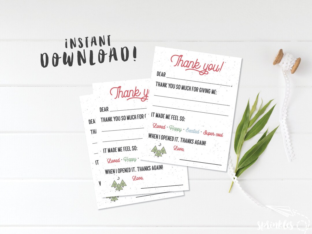 Printable Ad-lib Thank You Cards - Camping Theme - Thank You Cards for ...
