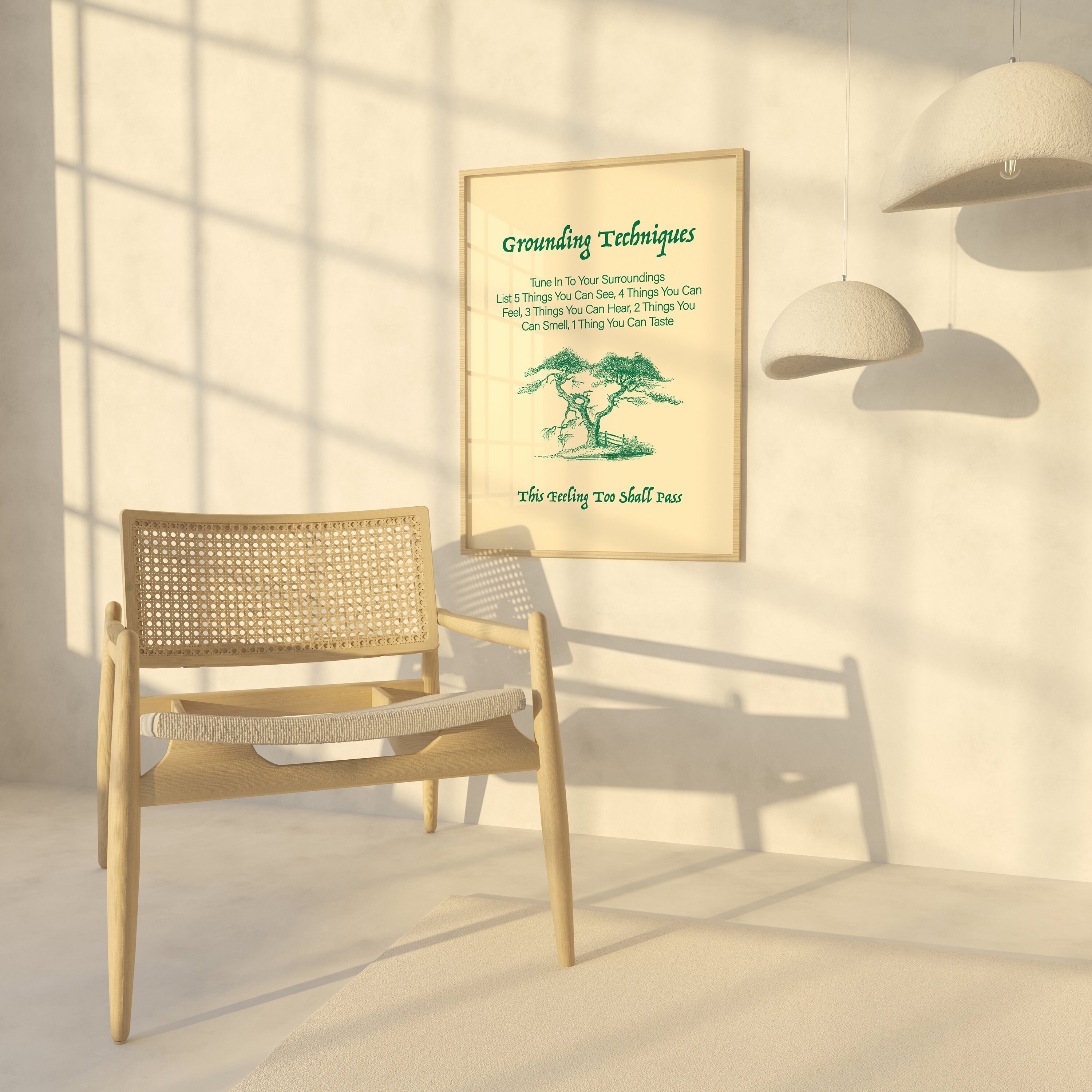 Grounding Techniques | Printable Art Prints | Mindful Living Office ...