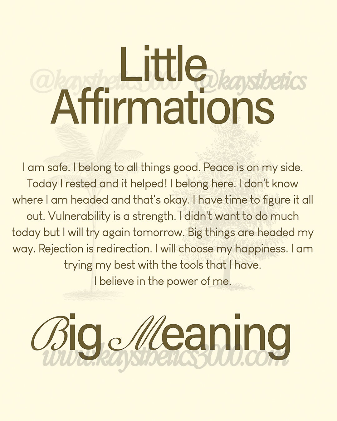 Little Affirmations Printable Art Prints Minimal Room Decor Mindful Art ...