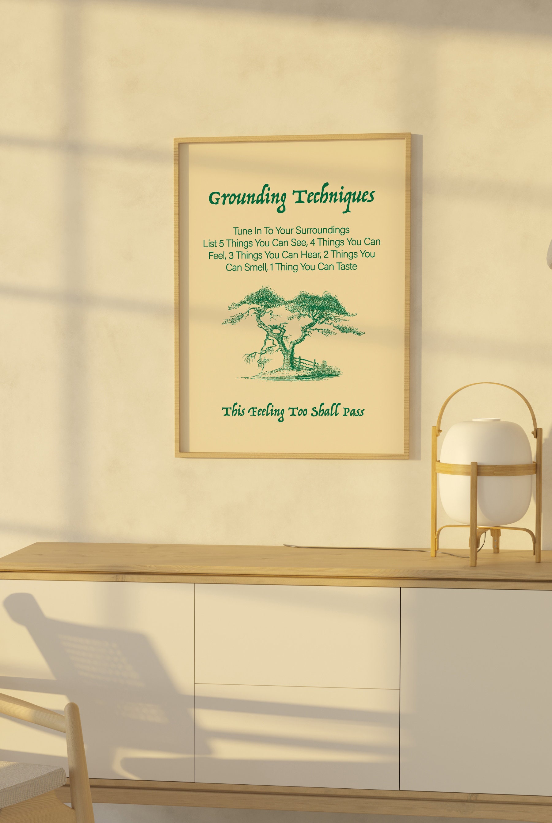 Grounding Techniques Printable Art Prints Mindful Living Office Decor ...