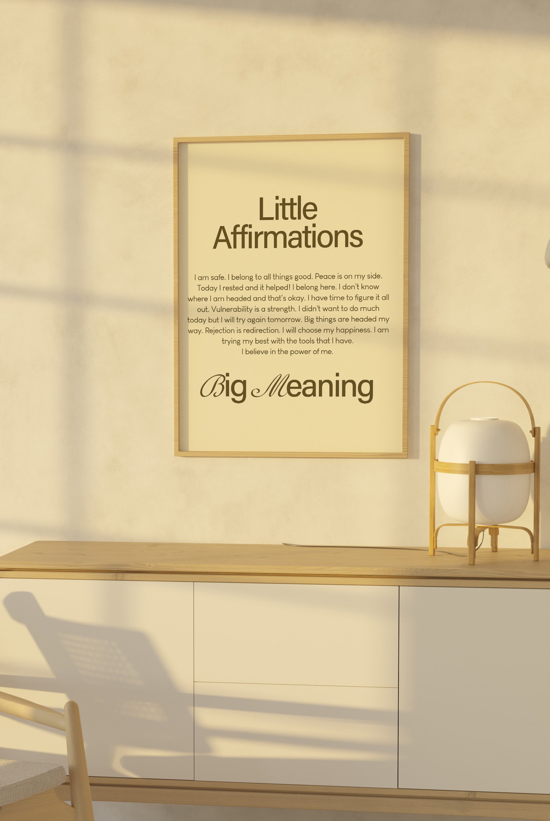 Little Affirmations Printable Art Prints Minimal Room Decor Mindful Art ...