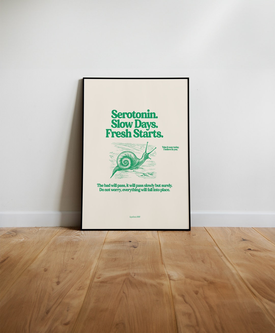 Serotonin & Slow Days P2 Printable Art Prints Mindful Living Wall Decor ...