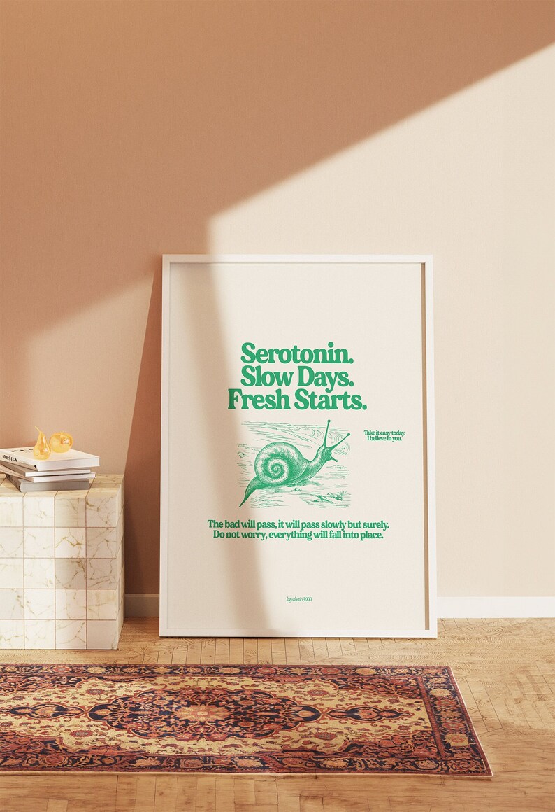 Serotonin & Slow Days P2 Printable Art Prints Mindful Living Wall Decor ...
