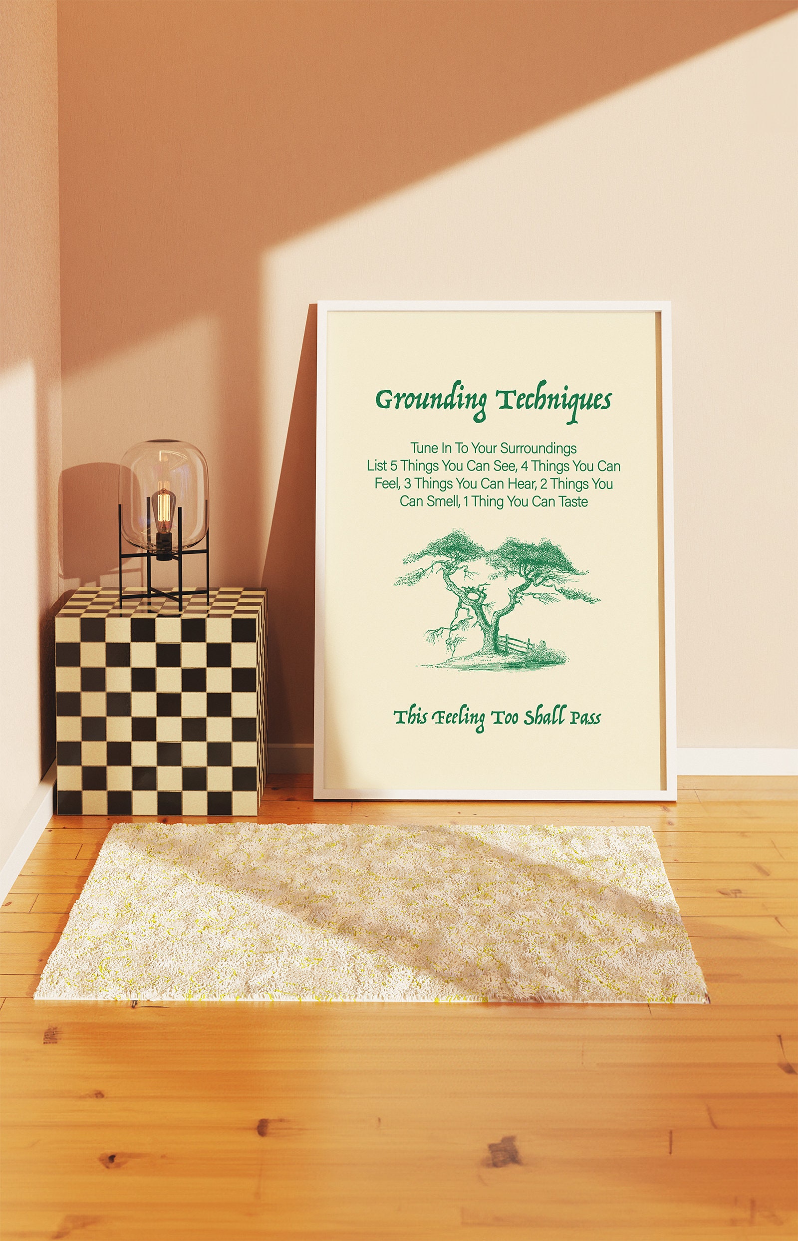 Grounding Techniques Printable Art Prints Mindful Living Office Decor ...