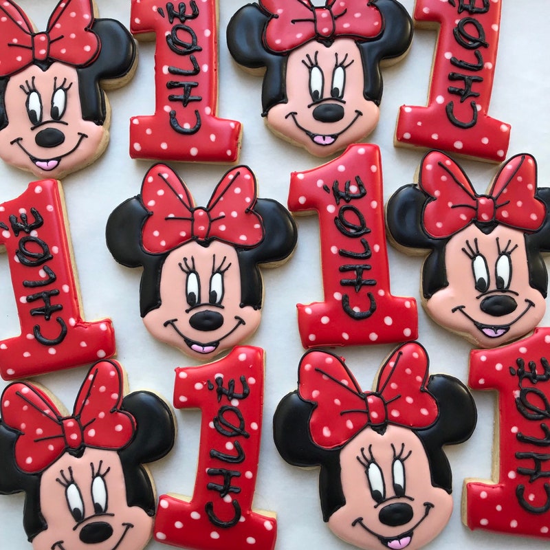 Minnie Mouse Cookie - Etsy