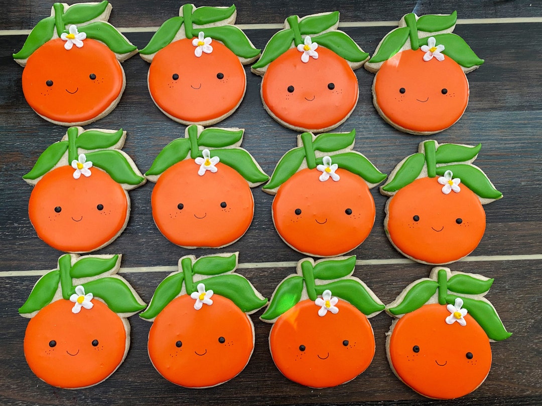 Tangerine Little Cutie Cookies - Etsy