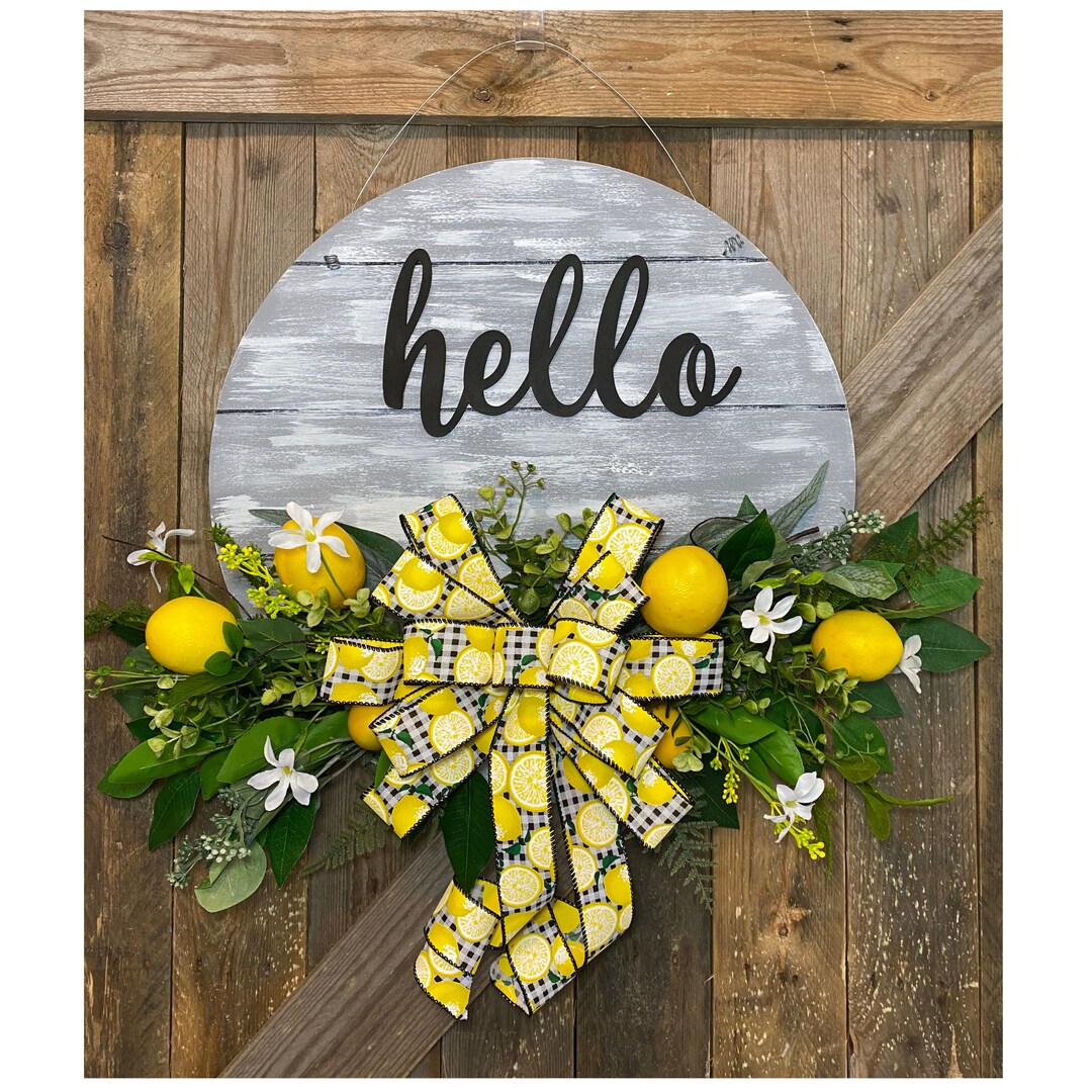 Lemon Door Hanger, Lemon Wall Decor, Farmhouse Decor, Best Country ...