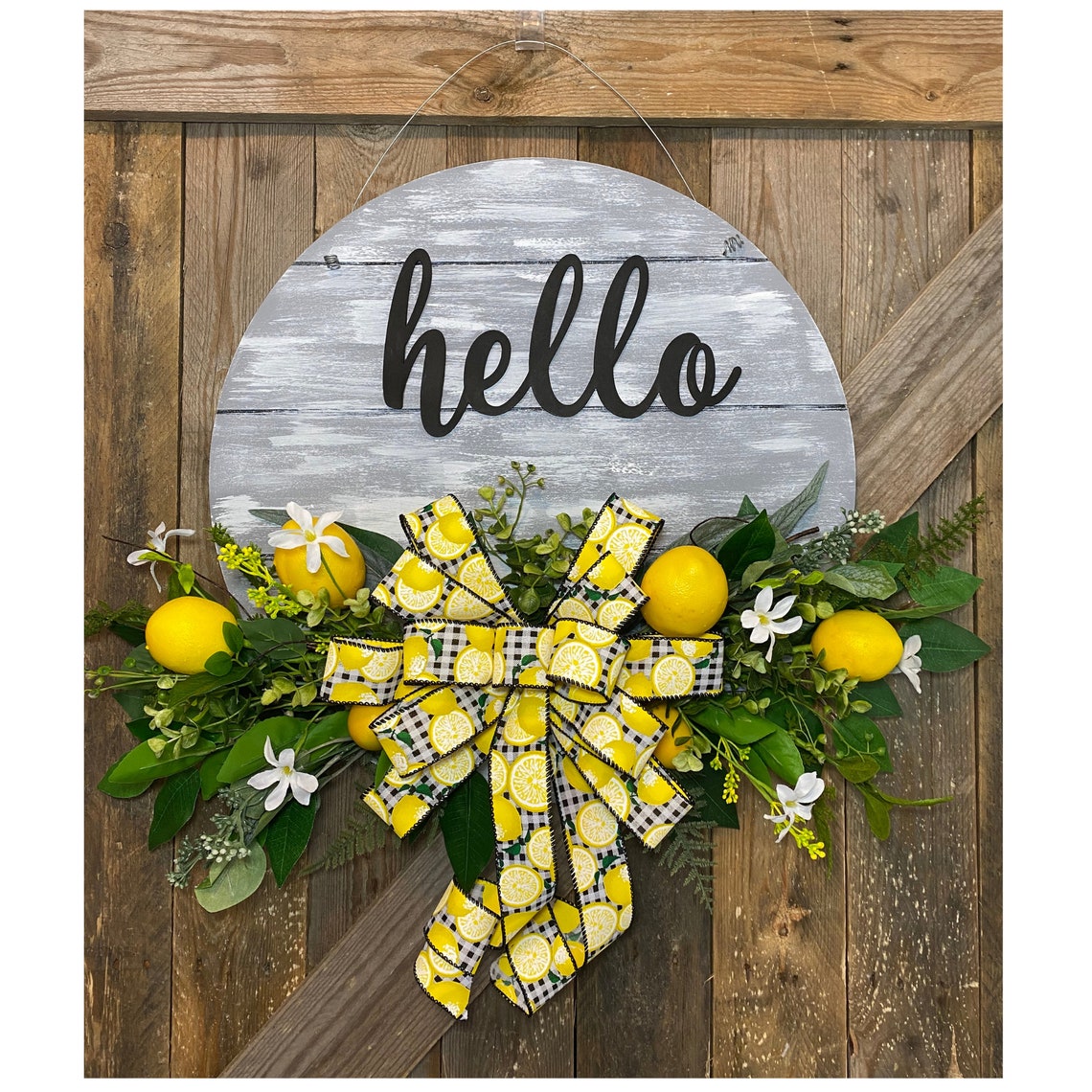Lemon Door Hanger Lemon Wall Decor Farmhouse Decor Best | Etsy
