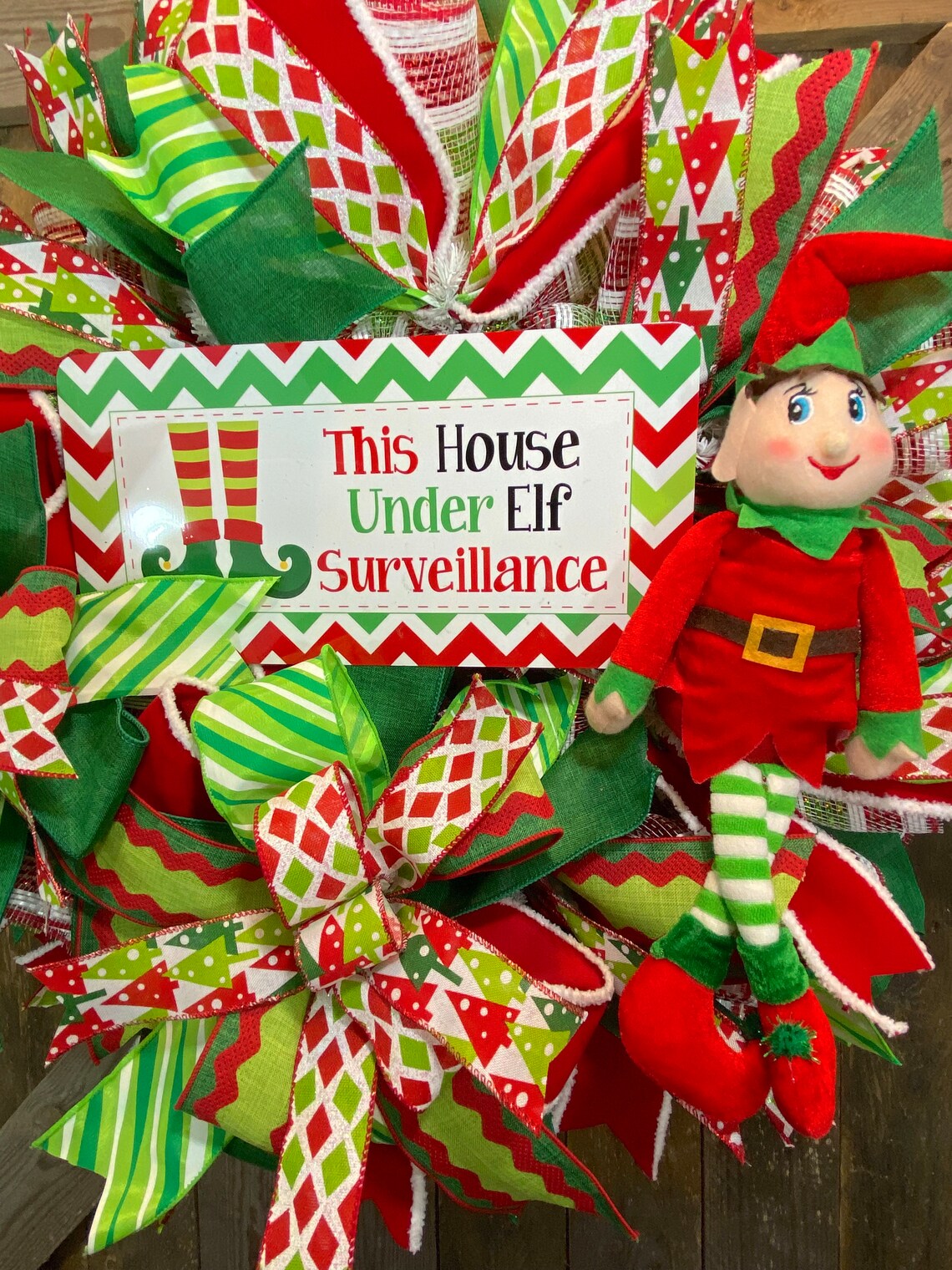 Elf Christmas Wreath Merry Christmas Wreath Elf Decor - Etsy