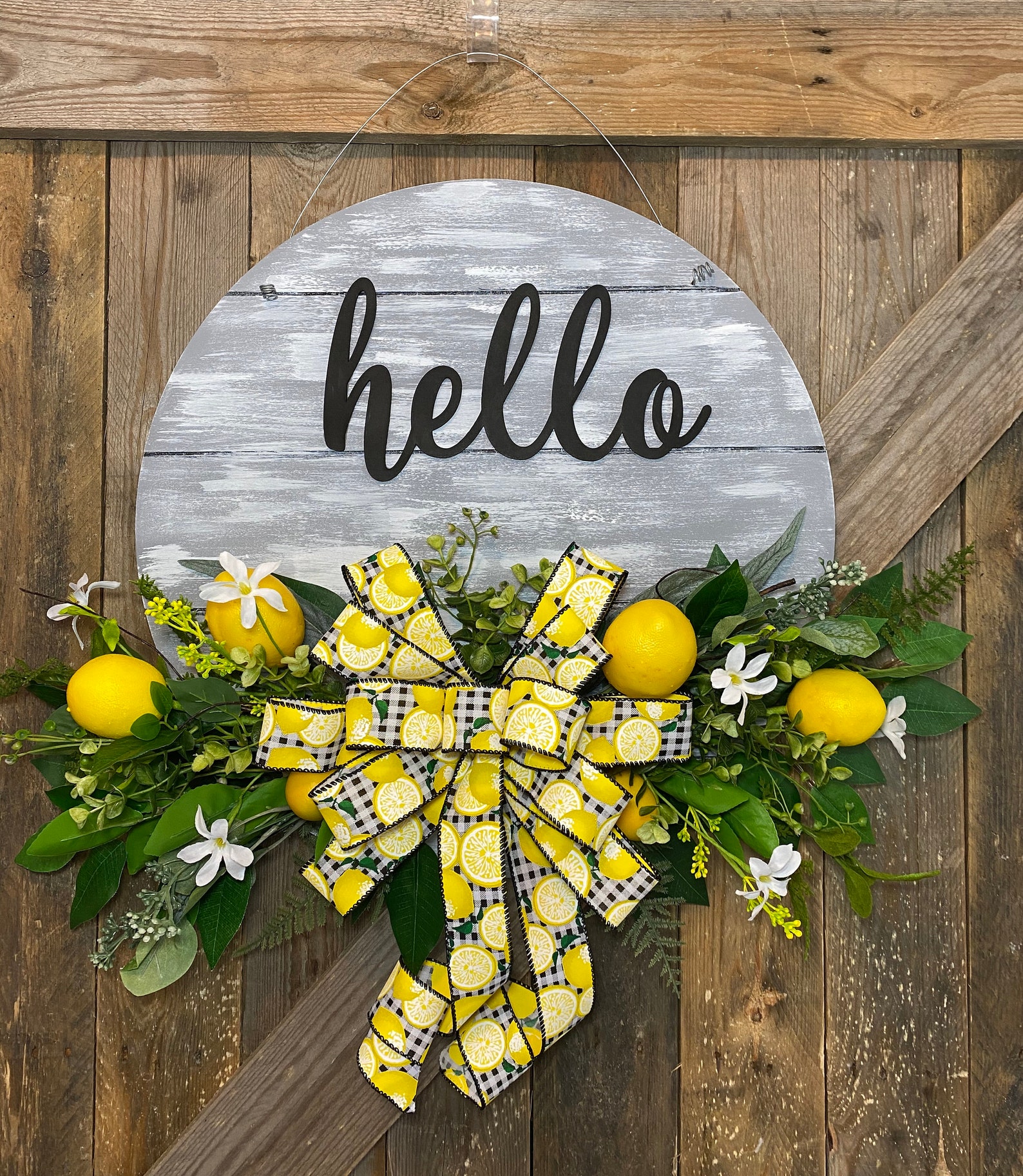 Lemon Door Hanger, Lemon Wall Decor, Farmhouse Decor, Best Country ...