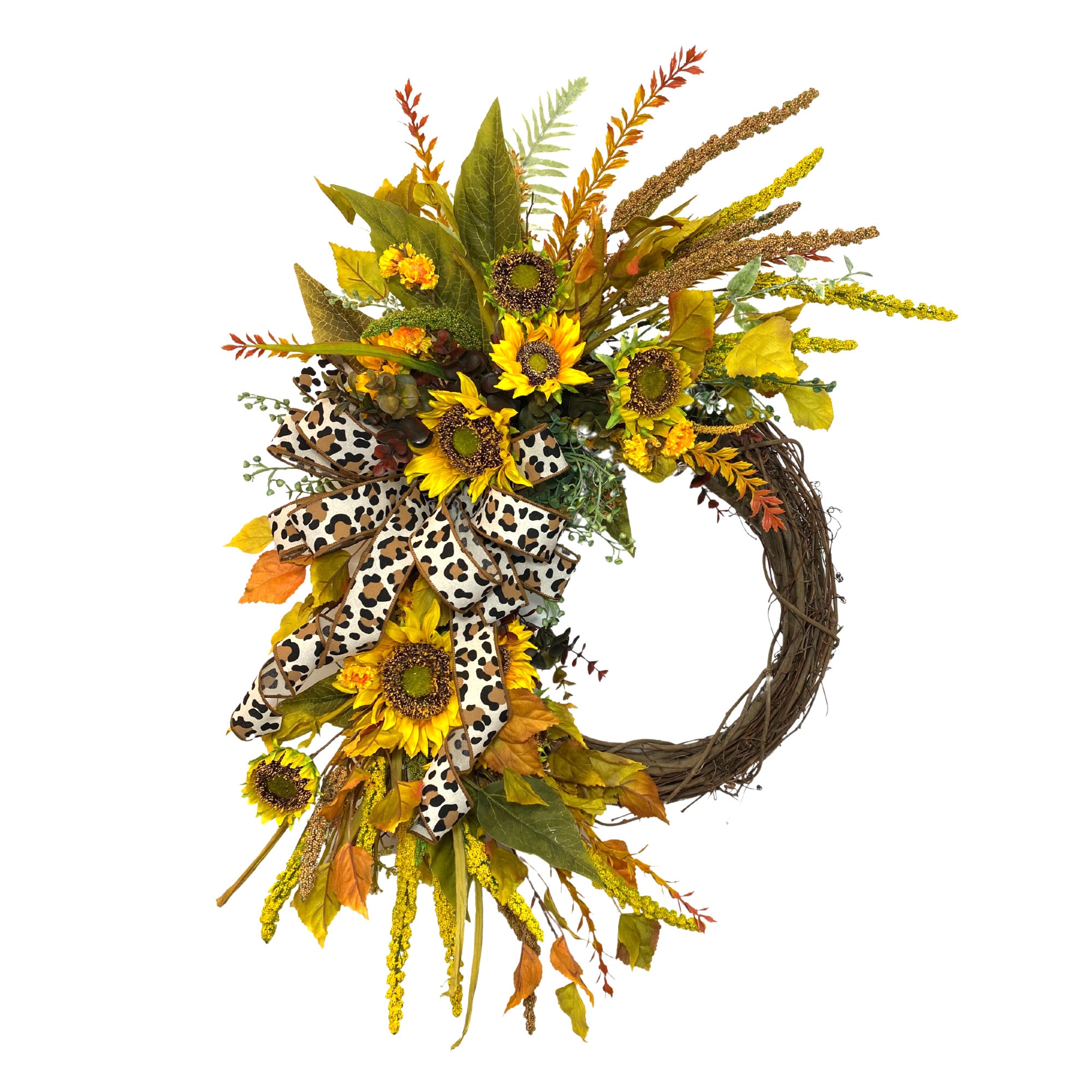 Fall Sunflower Wreath for Front Door Sunflower Door Decor | Etsy