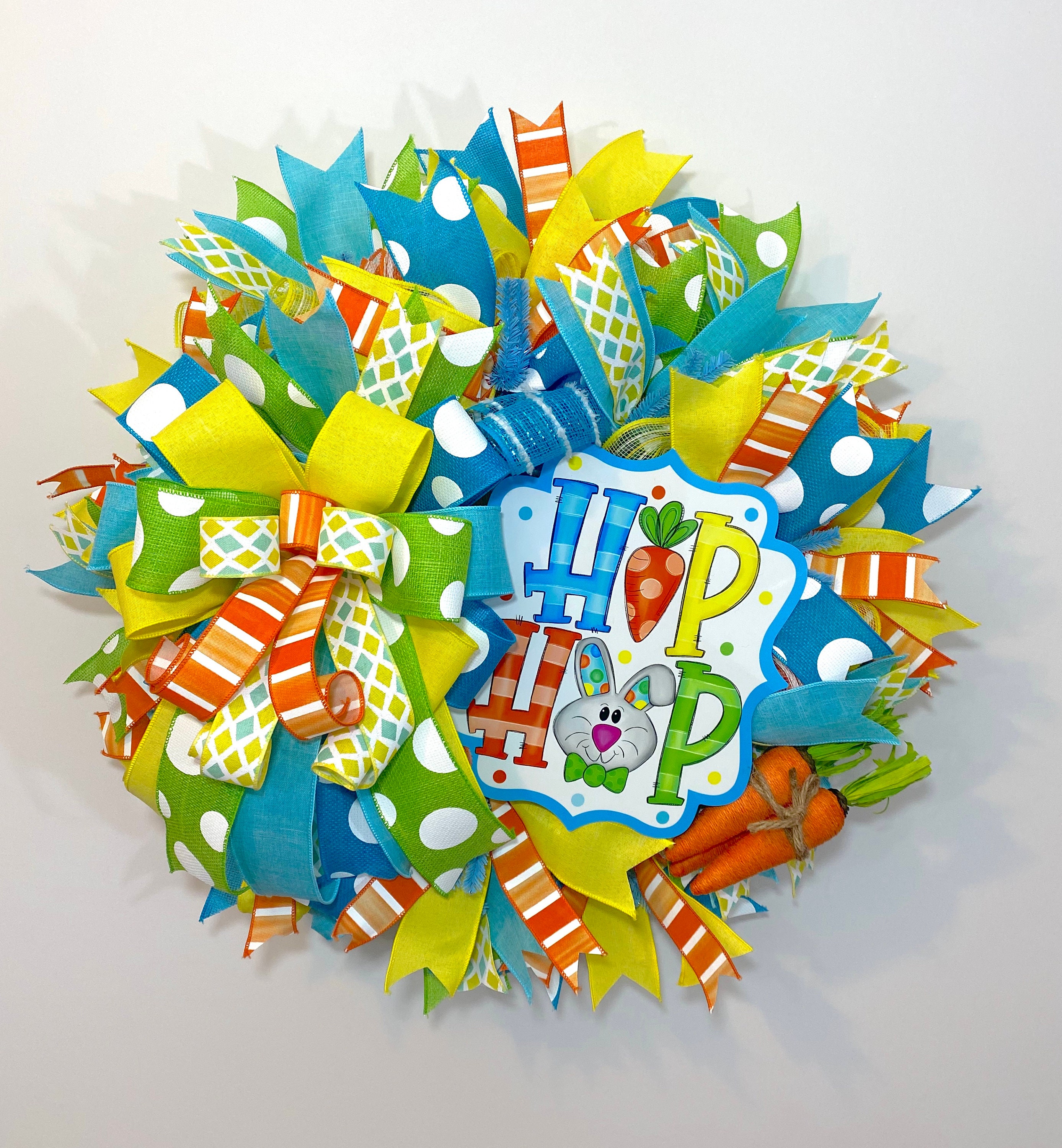 Happy Easter Wreath Spring Wreath for Front Door Whimsical | Etsy