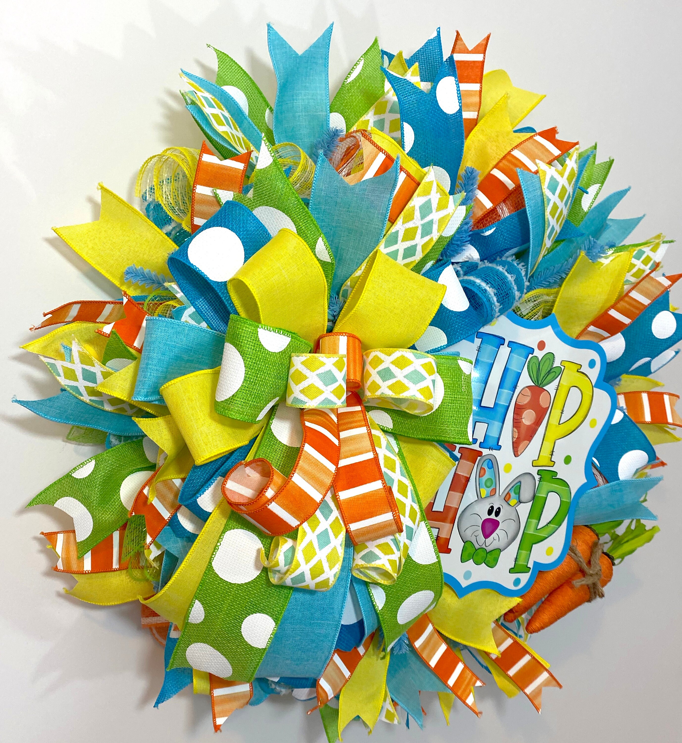 Happy Easter Wreath Spring Wreath for Front Door Whimsical | Etsy