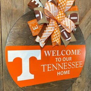 UT Vols Door Hanger, Tennessee Door Decor, Welcome Tennessee Home ...