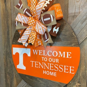 UT Vols Door Hanger, Tennessee Door Decor, Welcome Tennessee Home ...