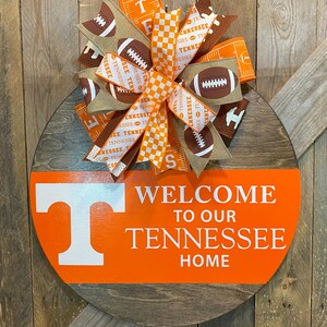UT Vols Door Hanger, Tennessee Door Decor, Welcome Tennessee Home ...