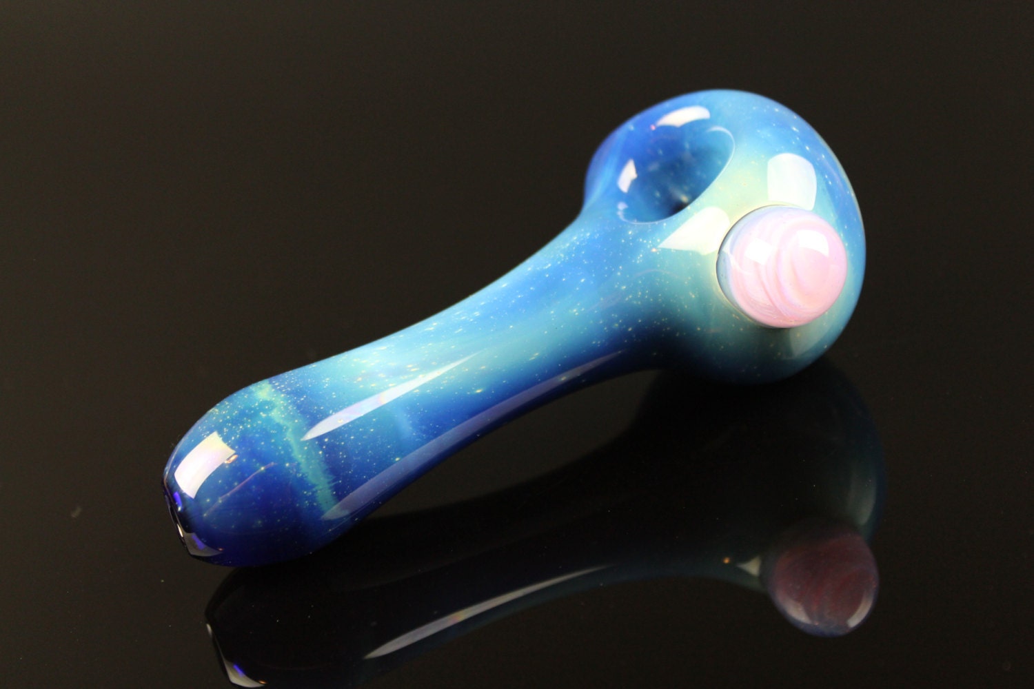 UV Glow Galaxy Cobalt Space Pipe Fumed Cobalt Glass Pipe - Etsy