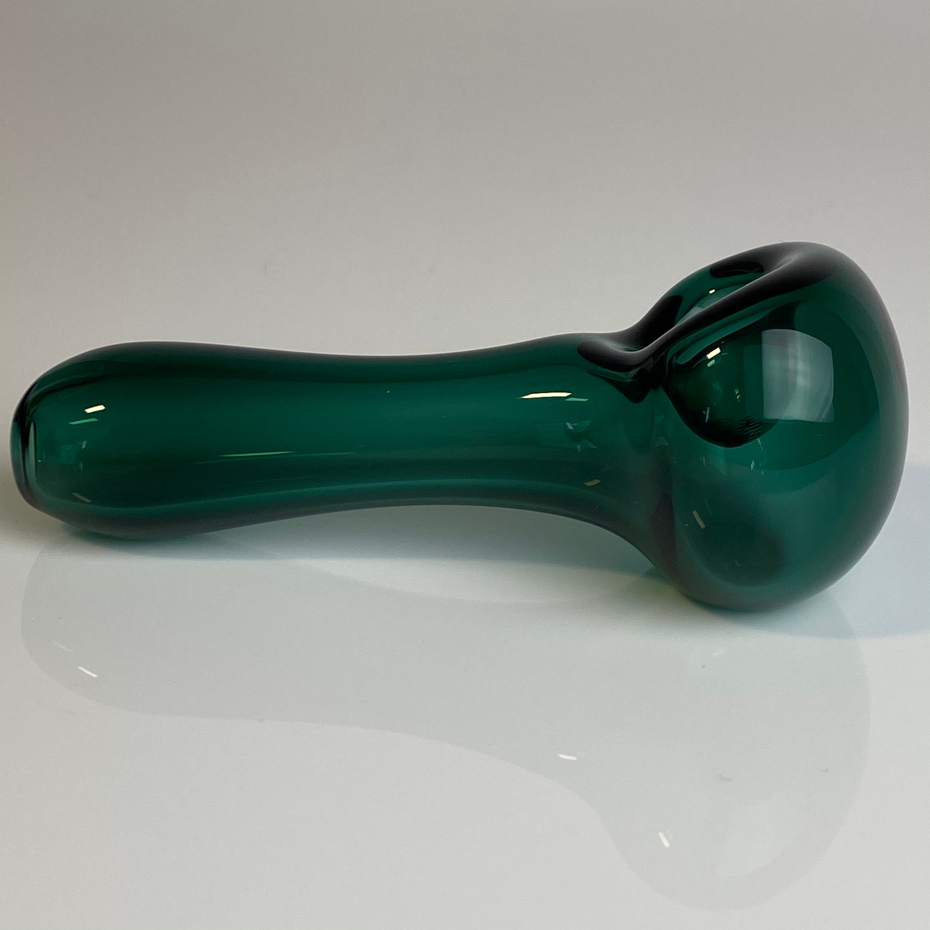 Solid Dark Green Pipe Glass Pipe Heady Hand Blown - Etsy