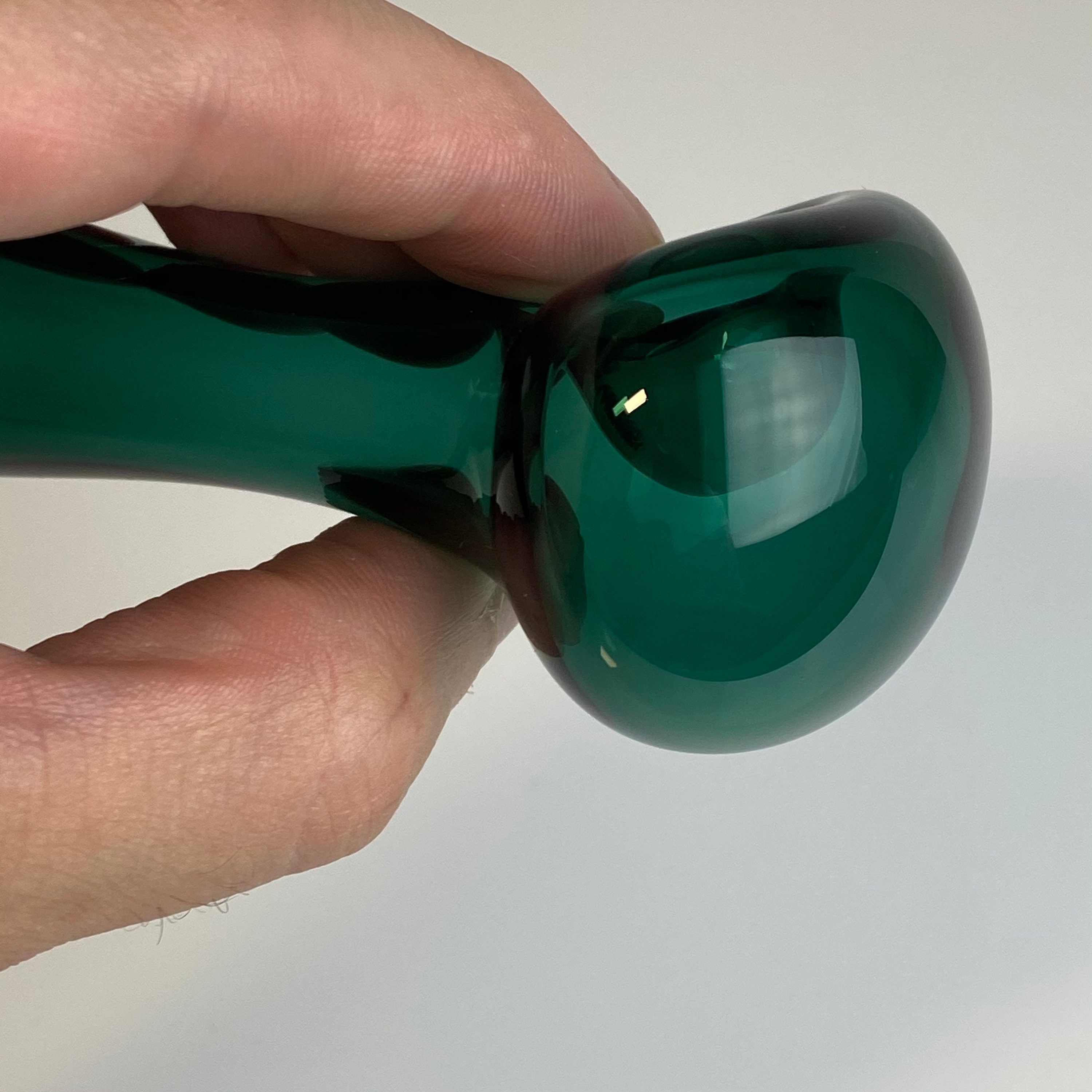 Solid Dark Green Pipe Glass Pipe Heady Hand Blown - Etsy