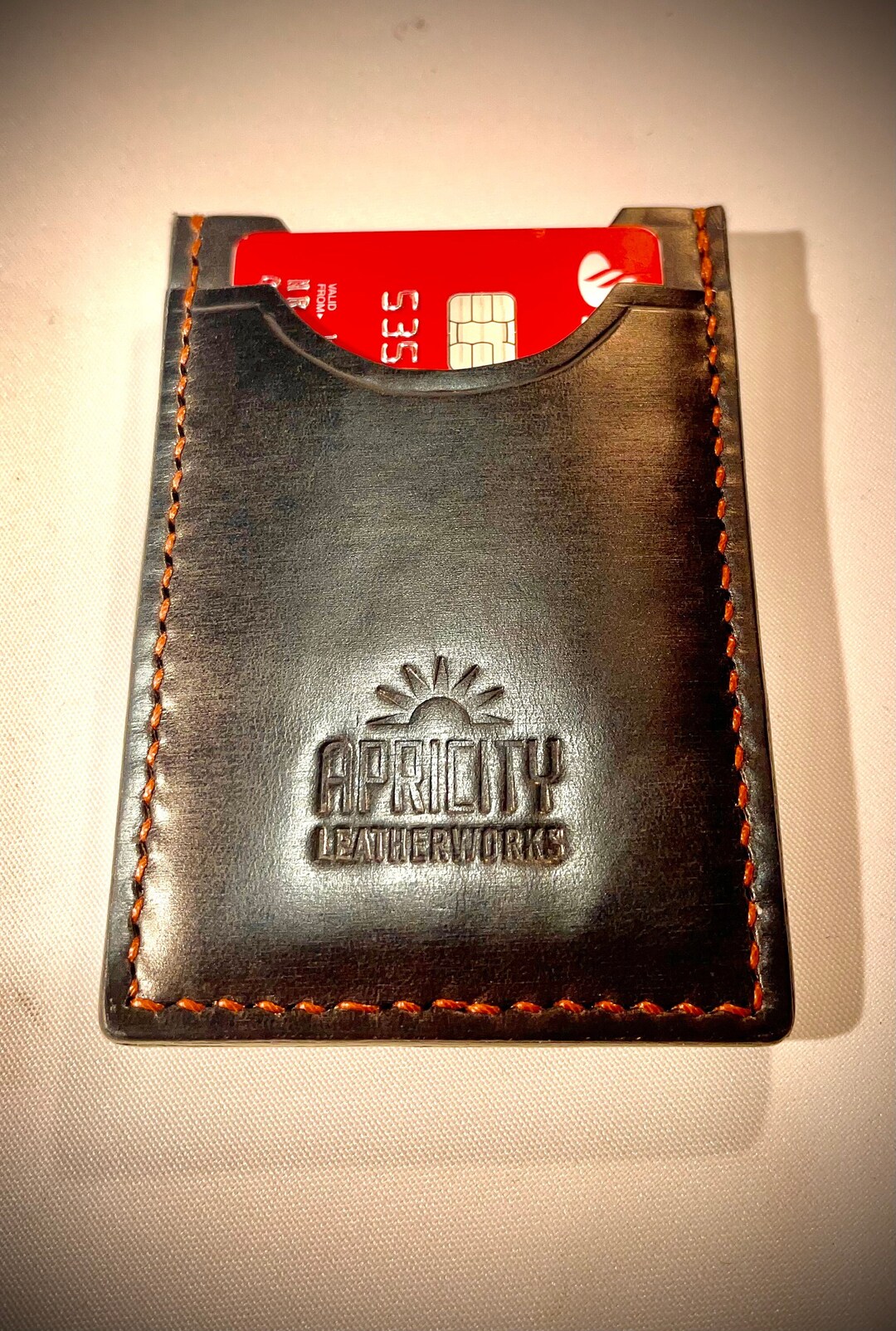 Money Clip Card Wallet by Apricity Leatherworks. - Etsy