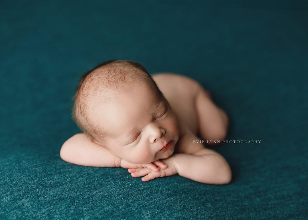Frasier Green Backdrop, Newborn Photo Prop, Teal Posing Fabric, Newborn ...