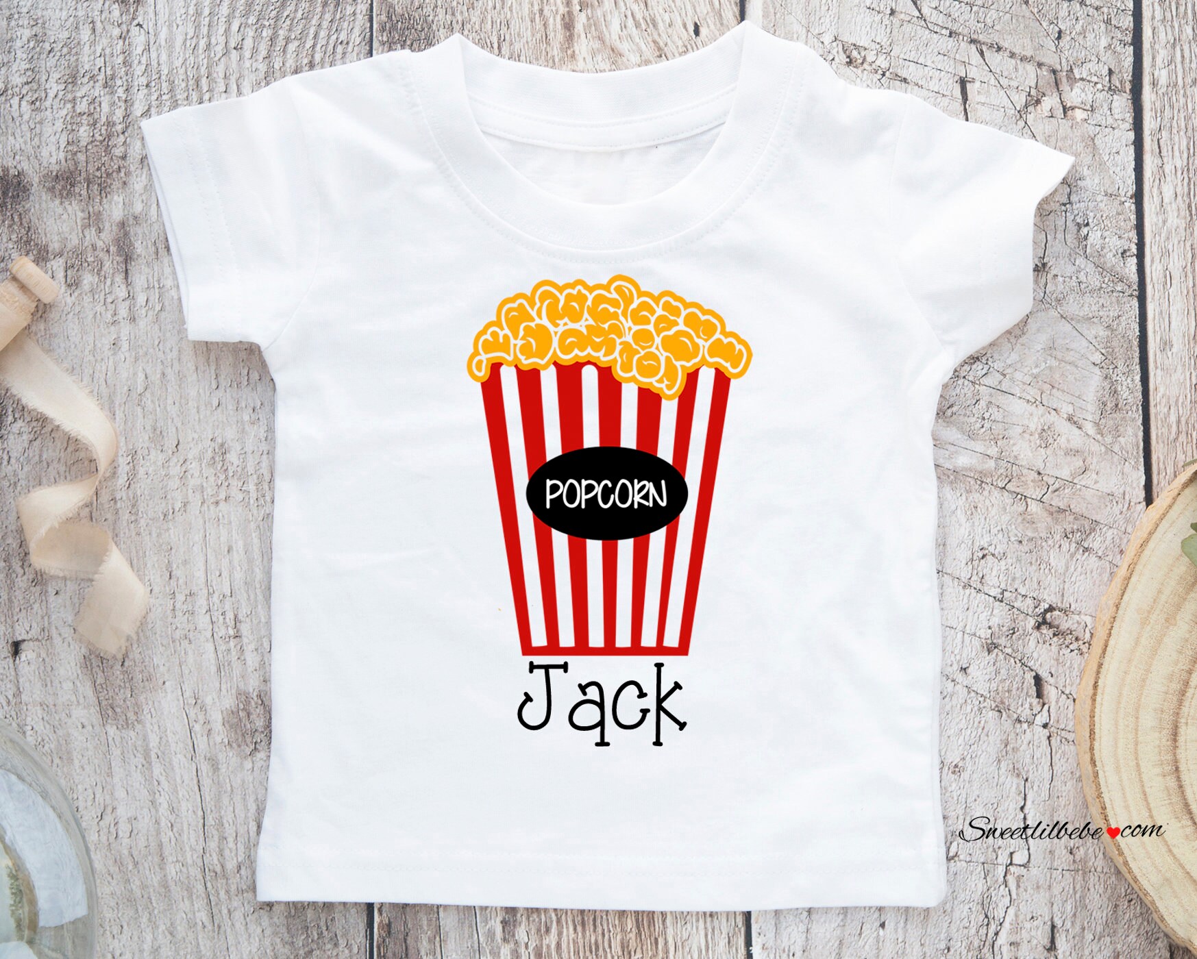 Popcorn Toddler T-Shirt Personalized Popcorn Toddler Tee | Etsy