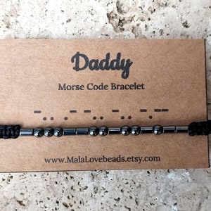 Daddy Morse Code Bracelet - Father's Day Gift, 1st Father's Day Gift ...