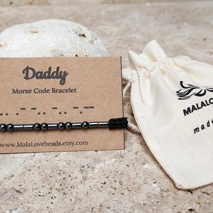 Daddy Morse Code Bracelet - Father's Day Gift, 1st Father's Day Gift ...