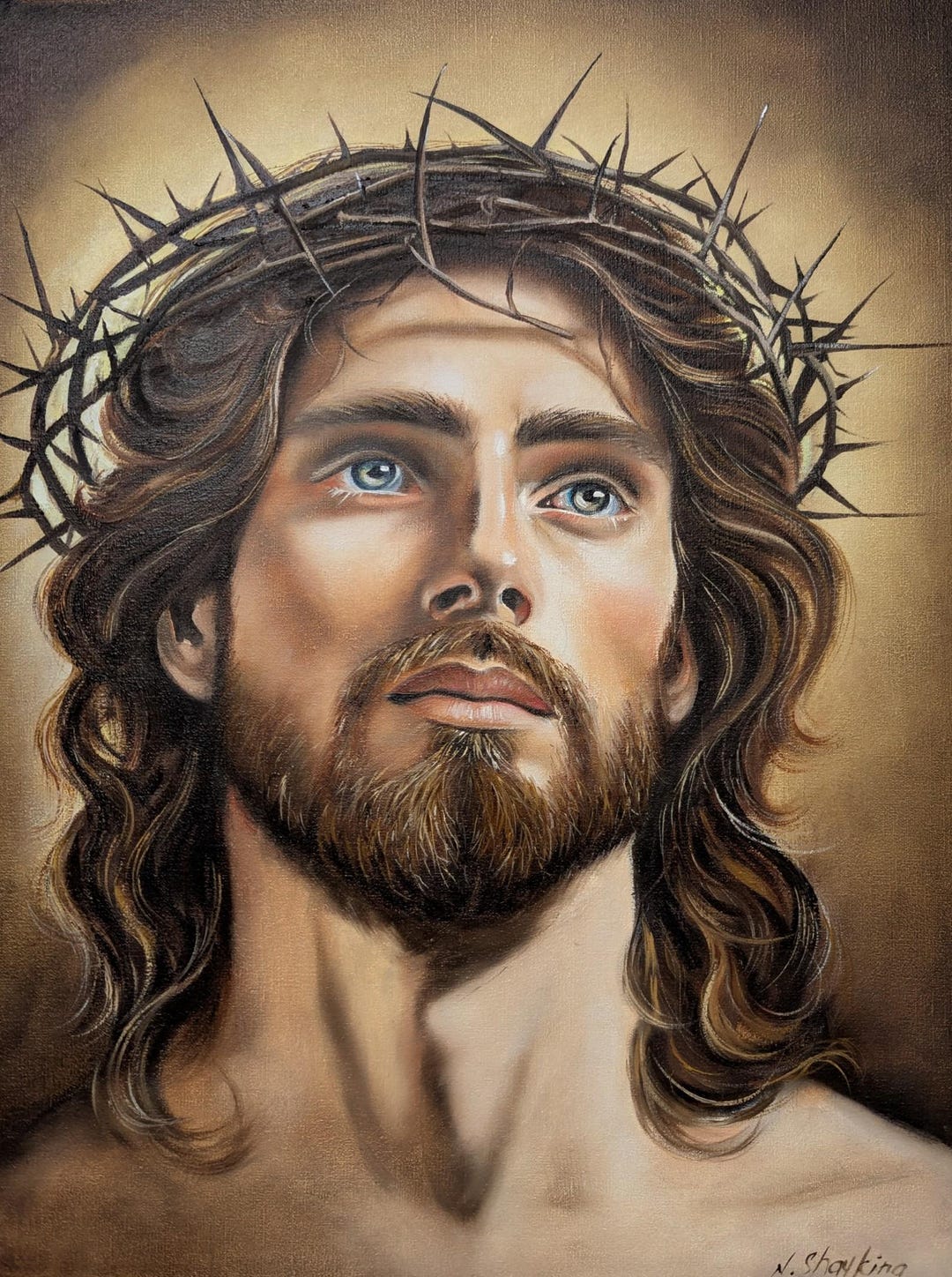 Prince of Peace - Jesus Christ Original Oil Painting, Religious Art ...