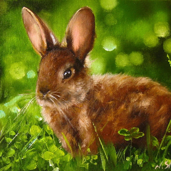 Bunny Painting - Etsy