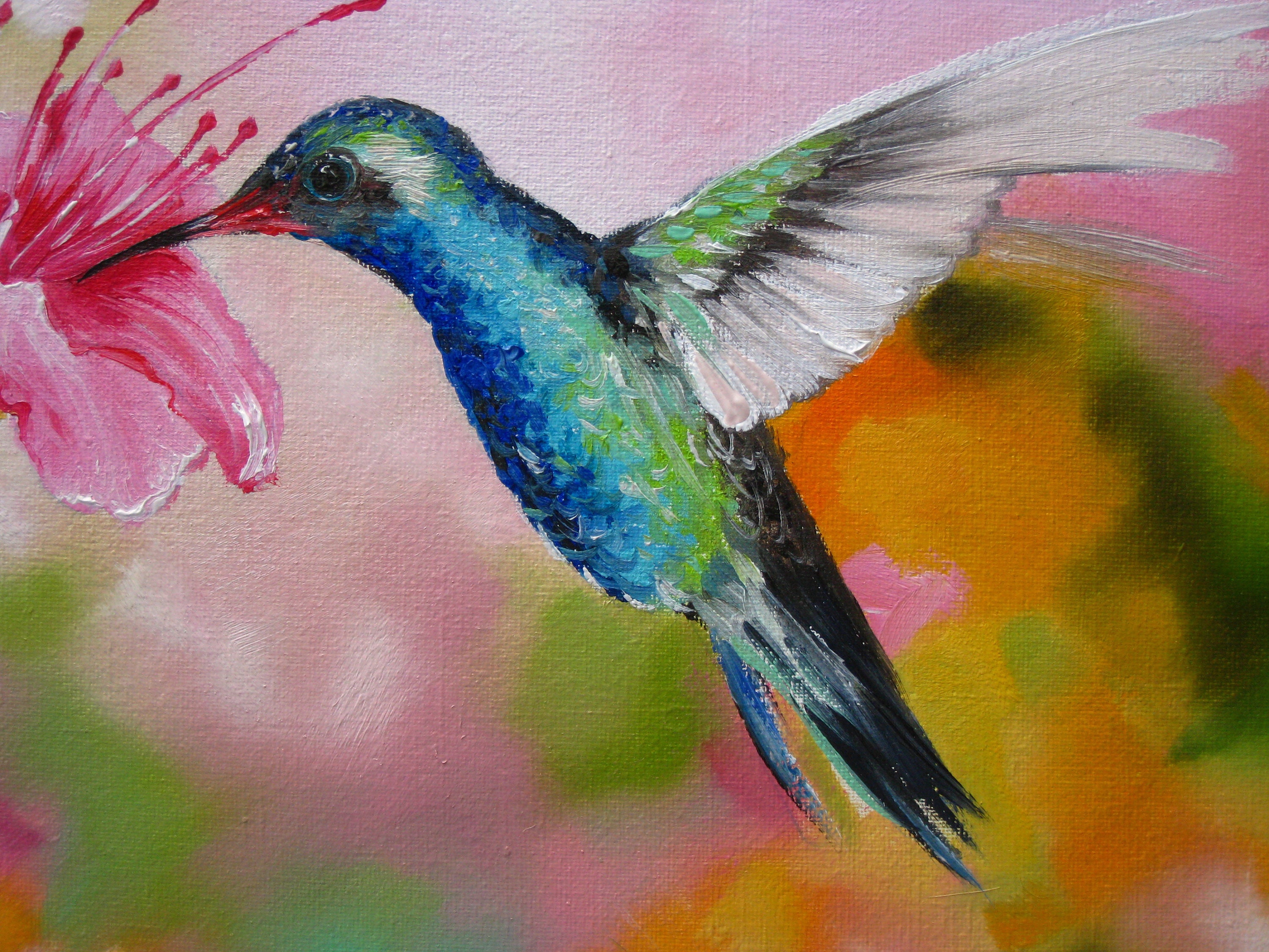 Oil Paintings Of Hummingbirds